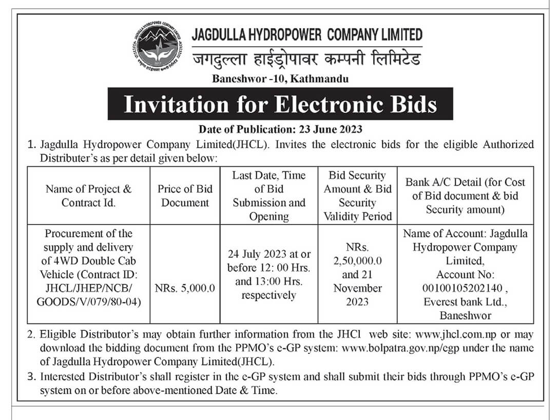 Procurement Notices - JHCL